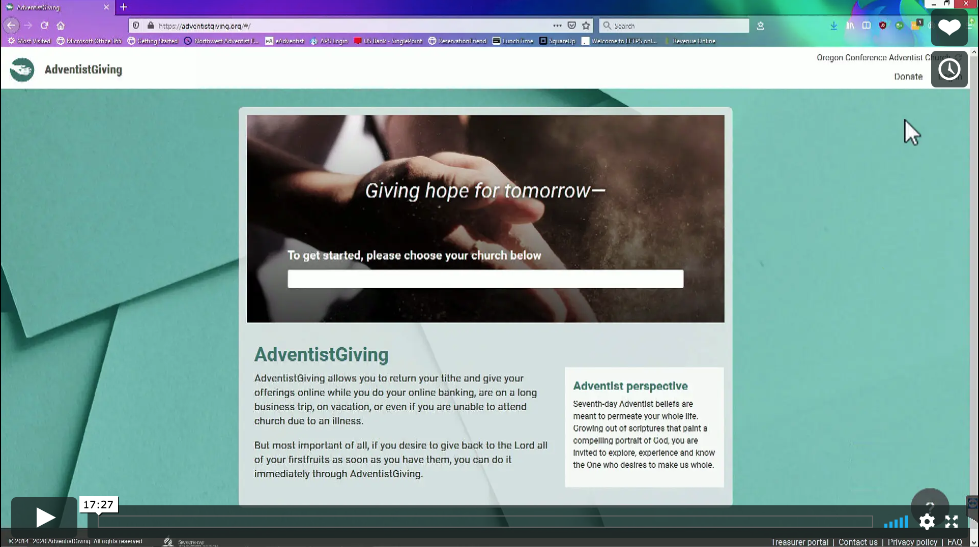 Treasury | Oregon Conference of Seventh-day Adventists, Gladstone OR